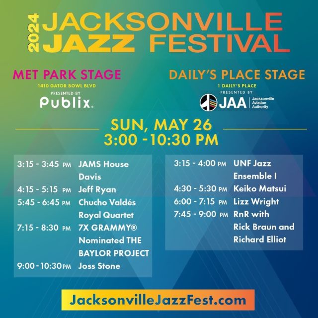 2025 Schedule • Jacksonville Jazz Festival